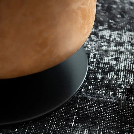 Modern Swivel Vanity Stool Brown Round Vanity Chair with Metal Base fo ...